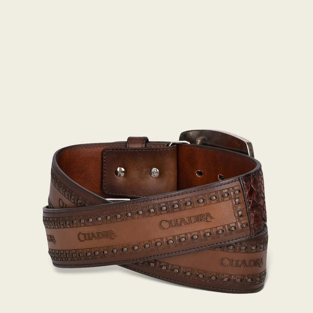 Men's Cuadra Python Belt Brown – ELP Western
