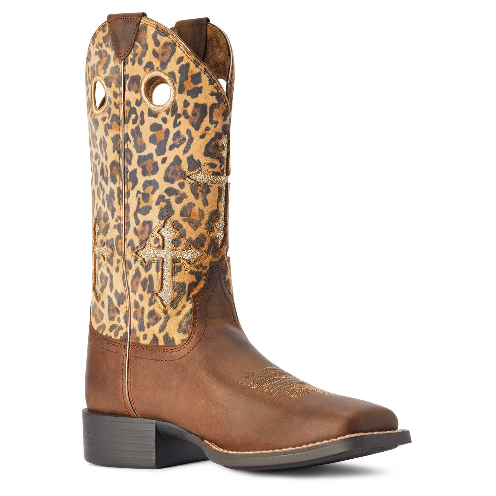 Ariat Women's Crossroads Leopard Print Boots – ELP Western